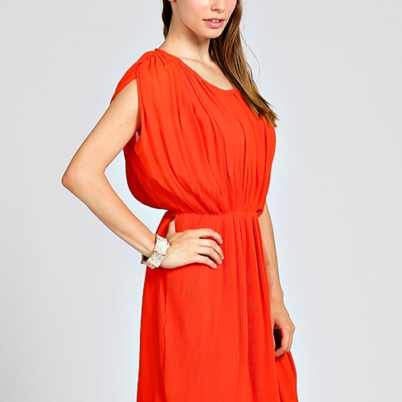 Double Zero | Dresses | Sleeveless Ruched And Pleated Bottom Dress ...